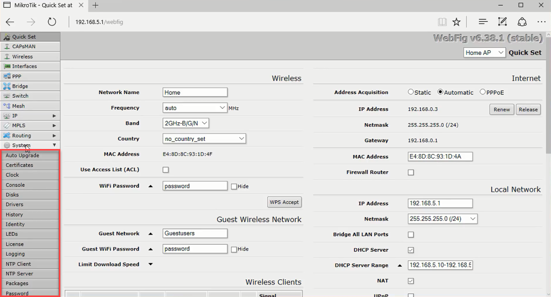 آموزش گام‌به‌گام میکروتیک ۶- دسترسی به روتر با WebFig | ارتباط سنتر
